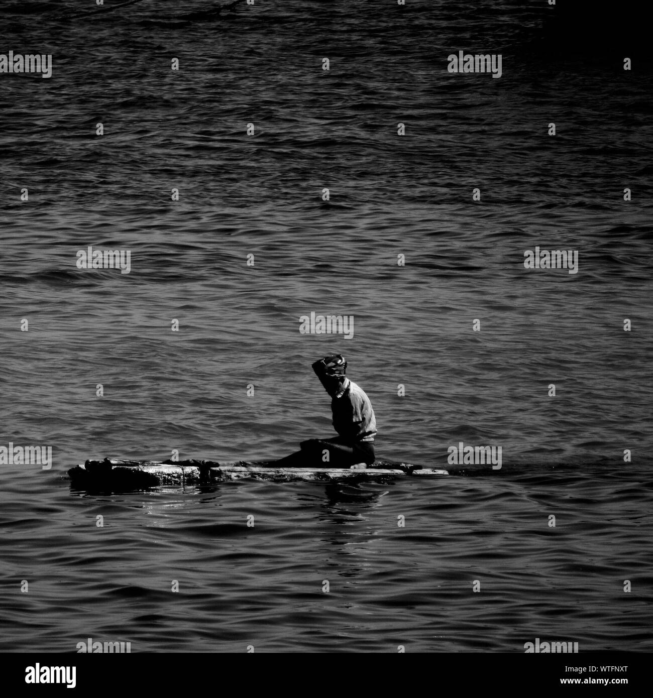 Wooden raft Black and White Stock Photos & Images - Alamy
