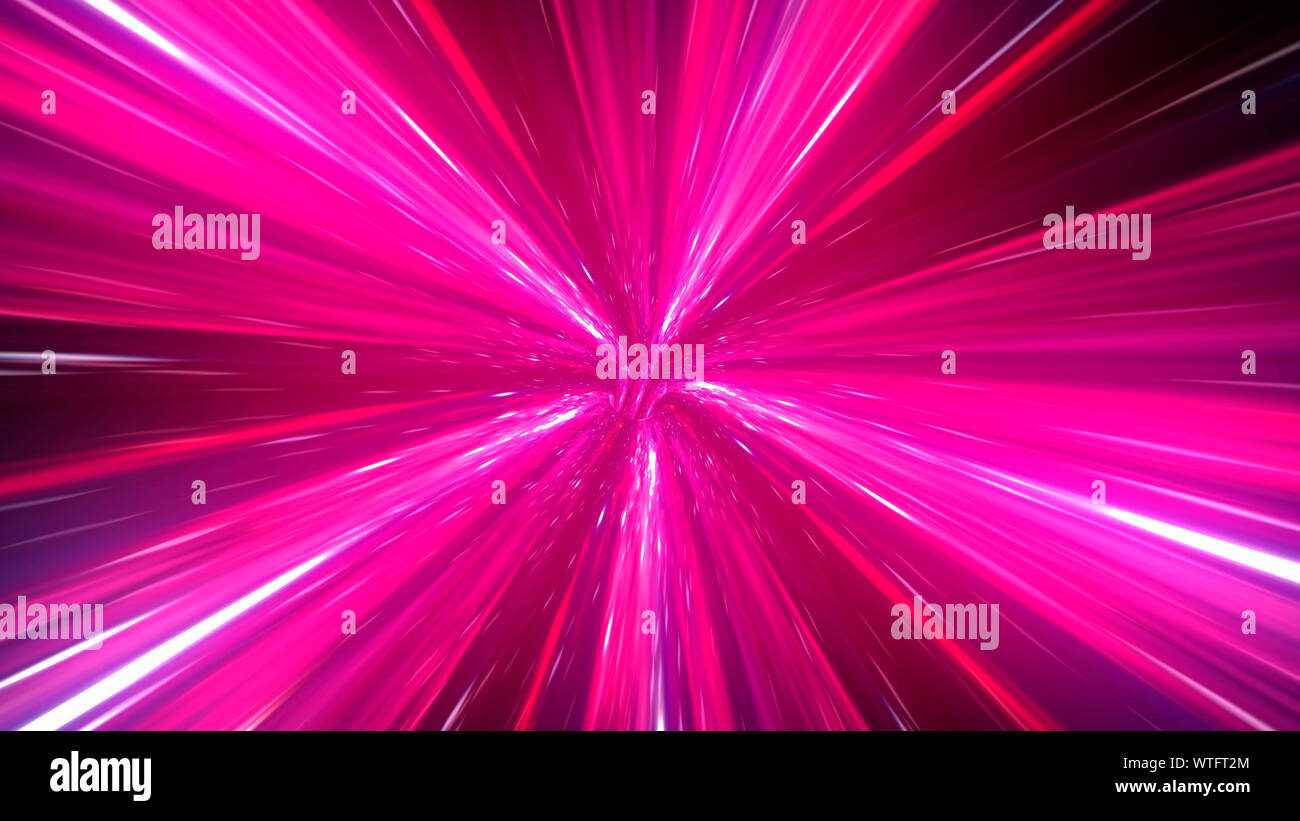 Abstract hyperspace background. Moving through stars. 3d illustration ...