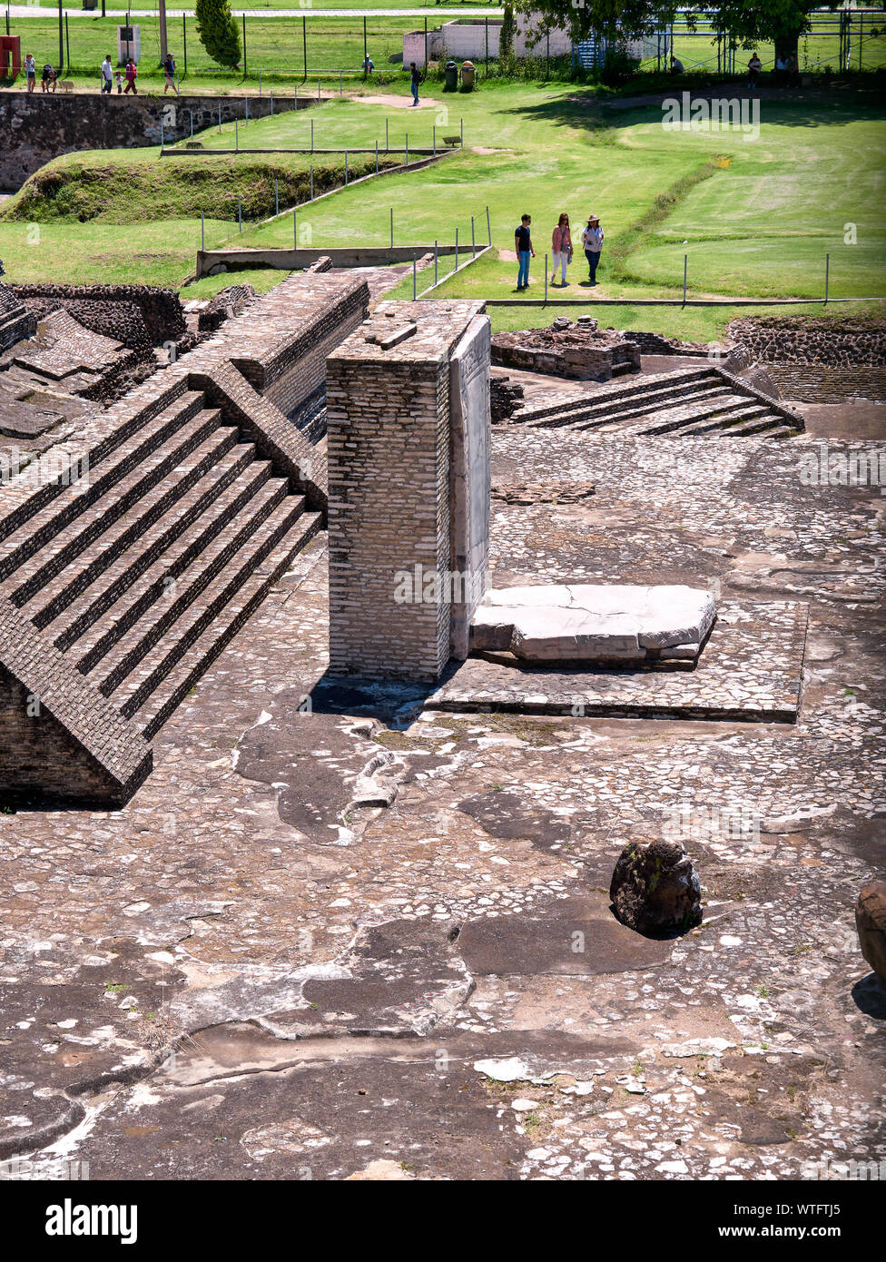 San Andres Cholula, Mexico, September 30, 2018 - High angle view of ...