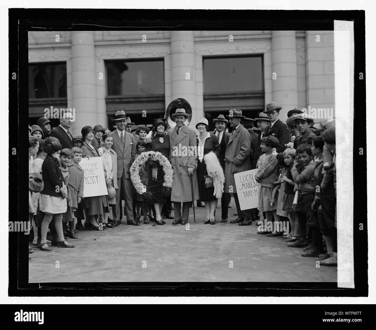 Miss Peggy Henderson, Monty Bell & Miss Bernice Barrington, 10/8/25 ...