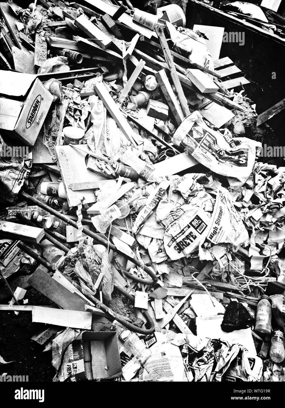 People dump garbage Black and White Stock Photos & Images - Alamy