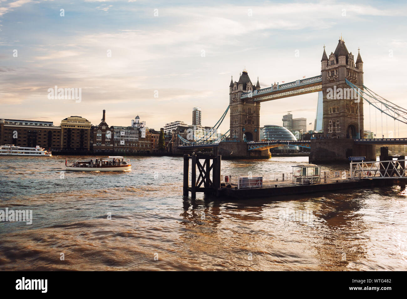 Tower bridge at sunset Stock Photo - Alamy