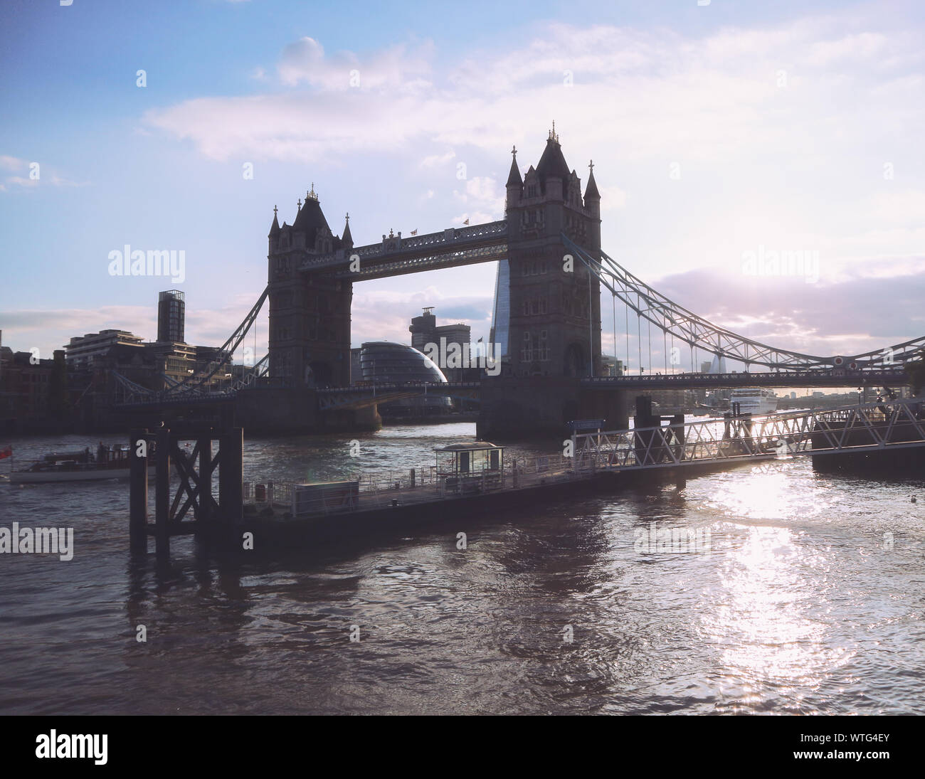 Tower bridge at sunset Stock Photo - Alamy