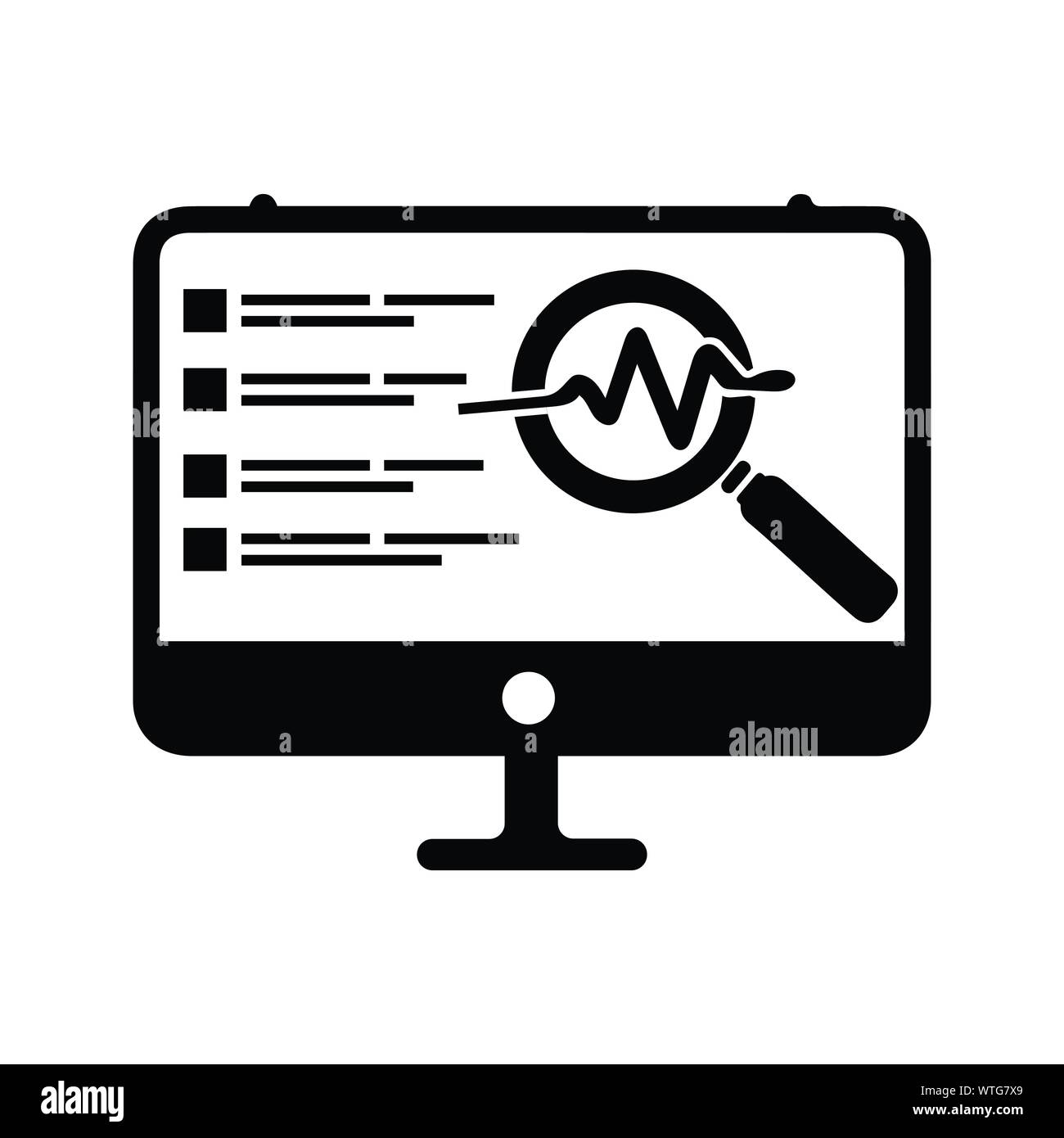 Analysis Report Icon Chart Analytics Stock Vector Image And Art Alamy