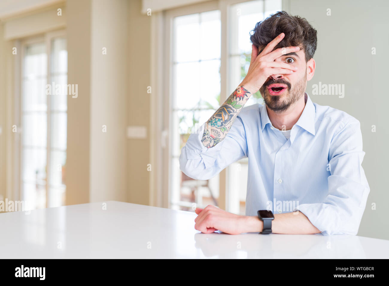 Eyes Looking Over Table
