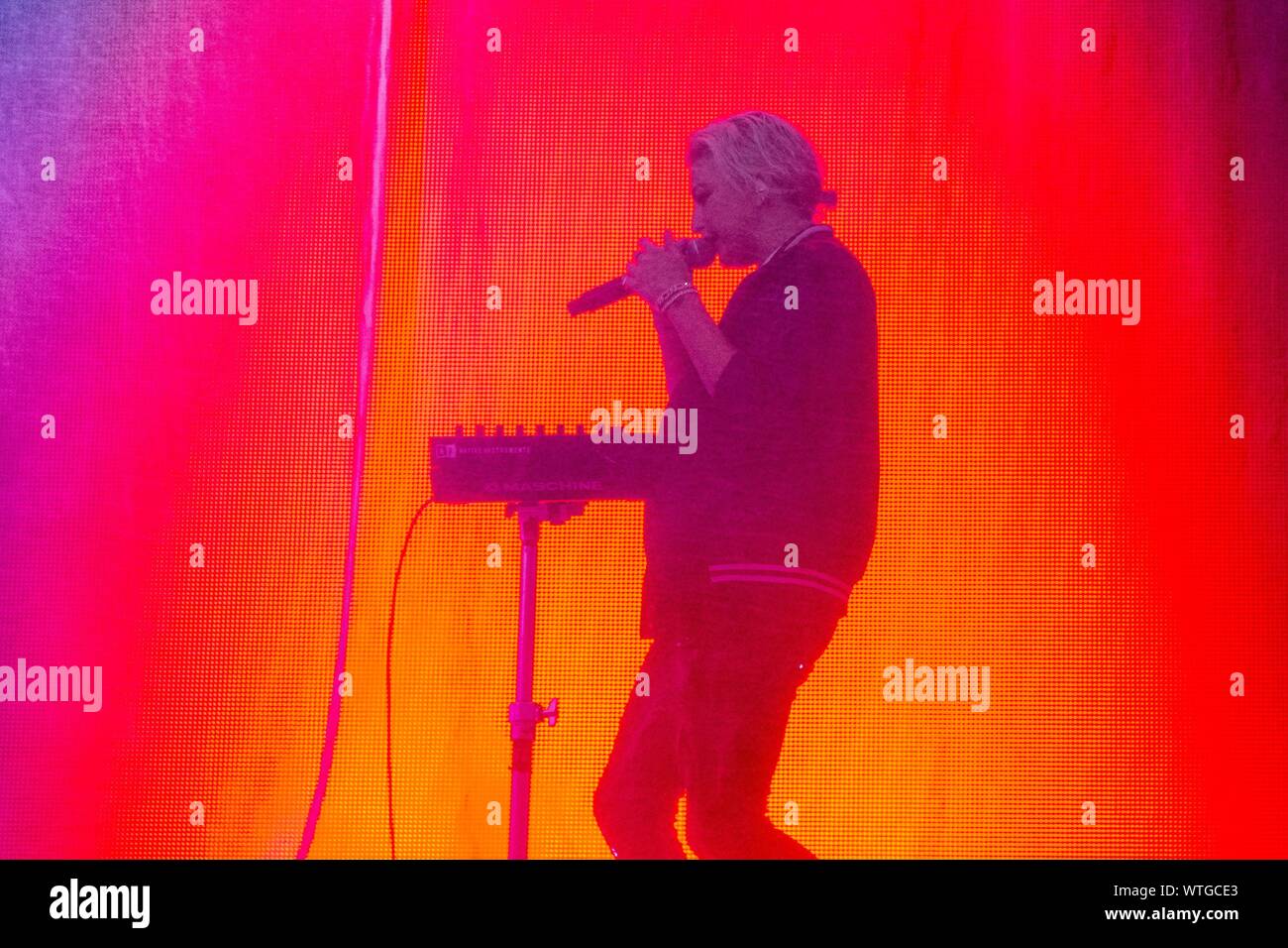 August 27, 2019, Madison, Wisconsin, U.S: SARAH BARTHEL of Phantogram ...