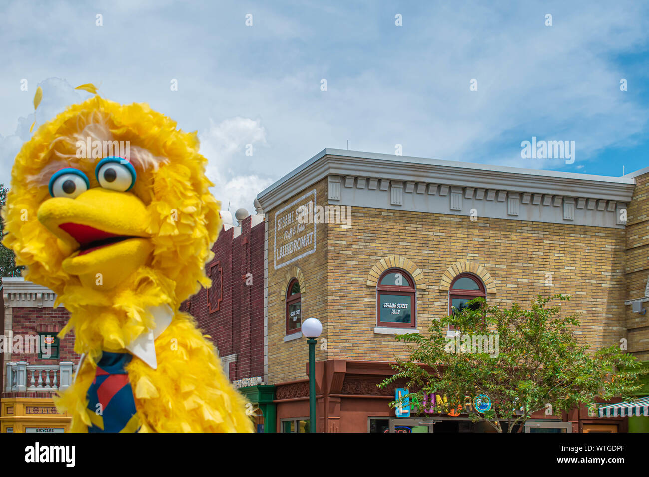 Orlando, Florida. August 28, 2019. Top view of Big Bird in Sesame ...