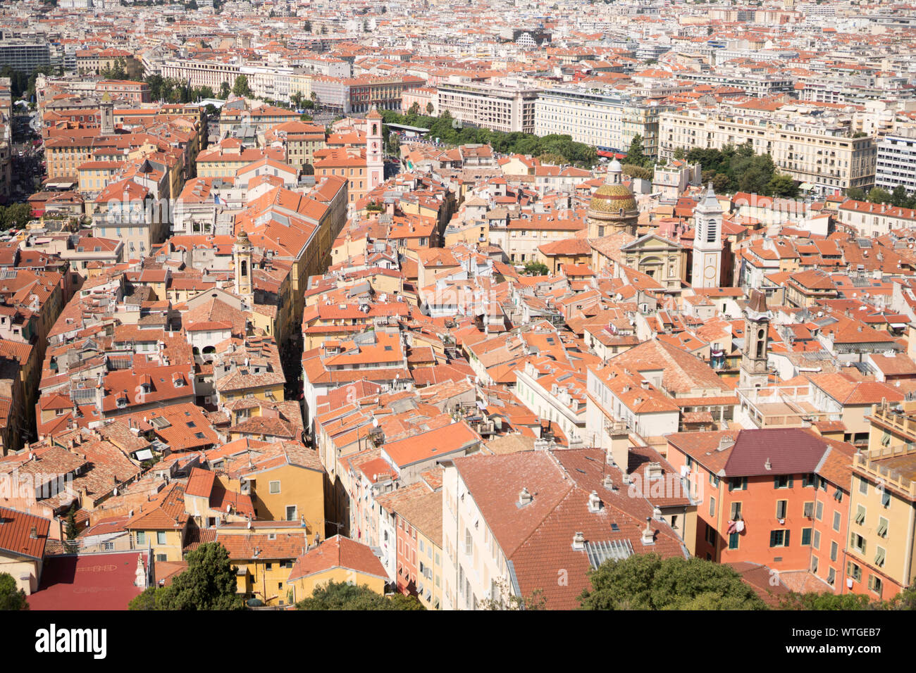 Nice old town seen from above, France, Europe Stock Photo - Alamy
