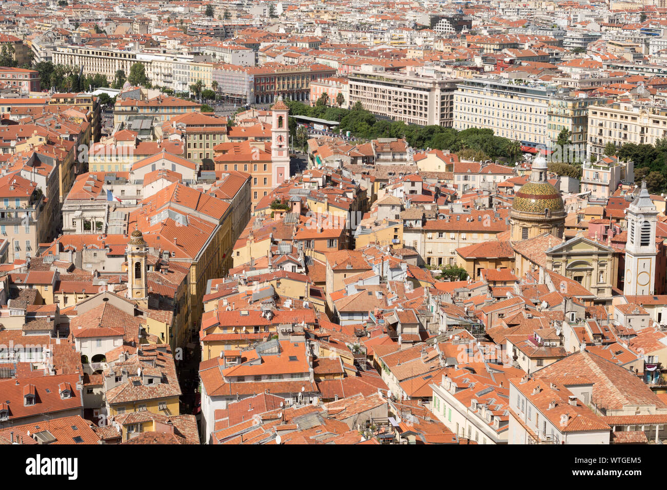 Nice old town seen from above, France, Europe Stock Photo - Alamy