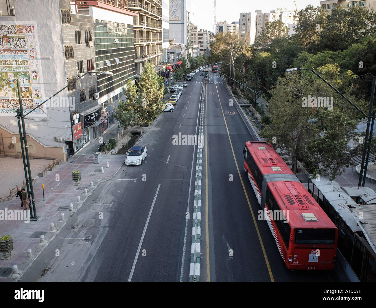 September 12, 2019, Tehran, Iran: A general view of Valiasr street in ...