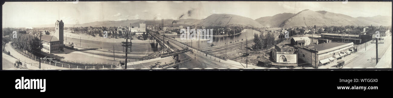 Missoula from Penwell block (panorama Stock Photo - Alamy