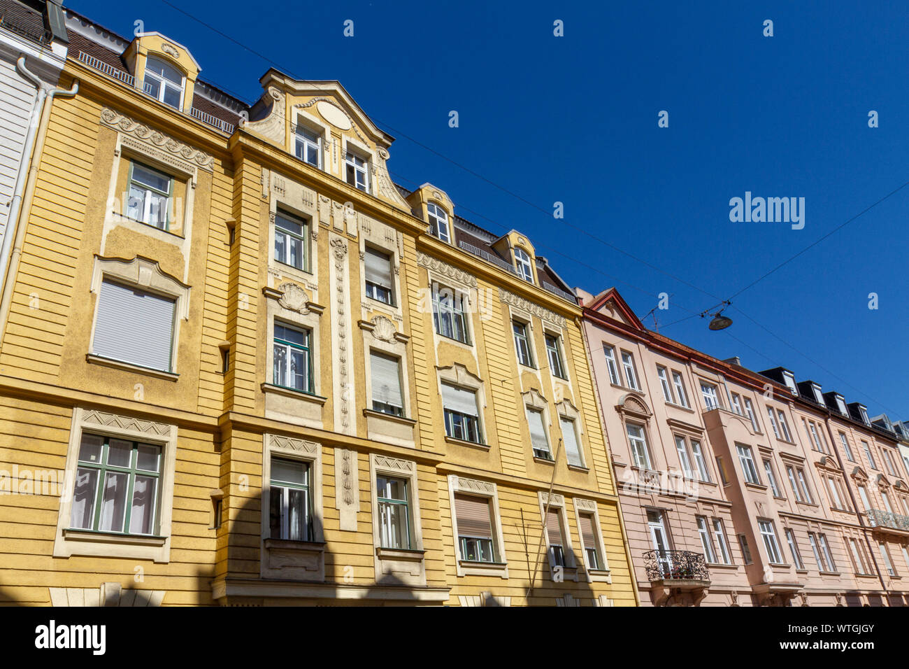 Typical colourful architecture in Munich, Bavaria, Germany Stock Photo ...