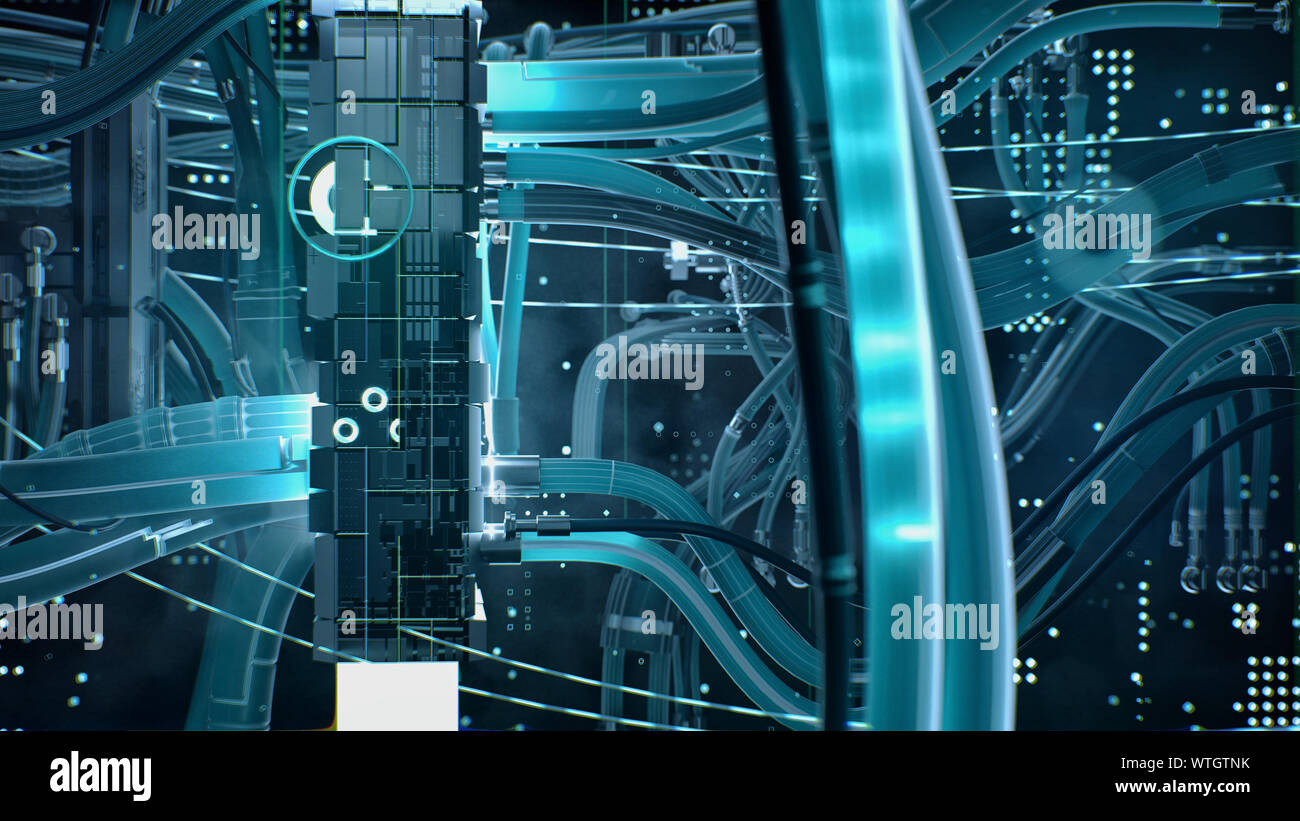 Circuit board. Electronic computer hardware technology. Motherboard ...