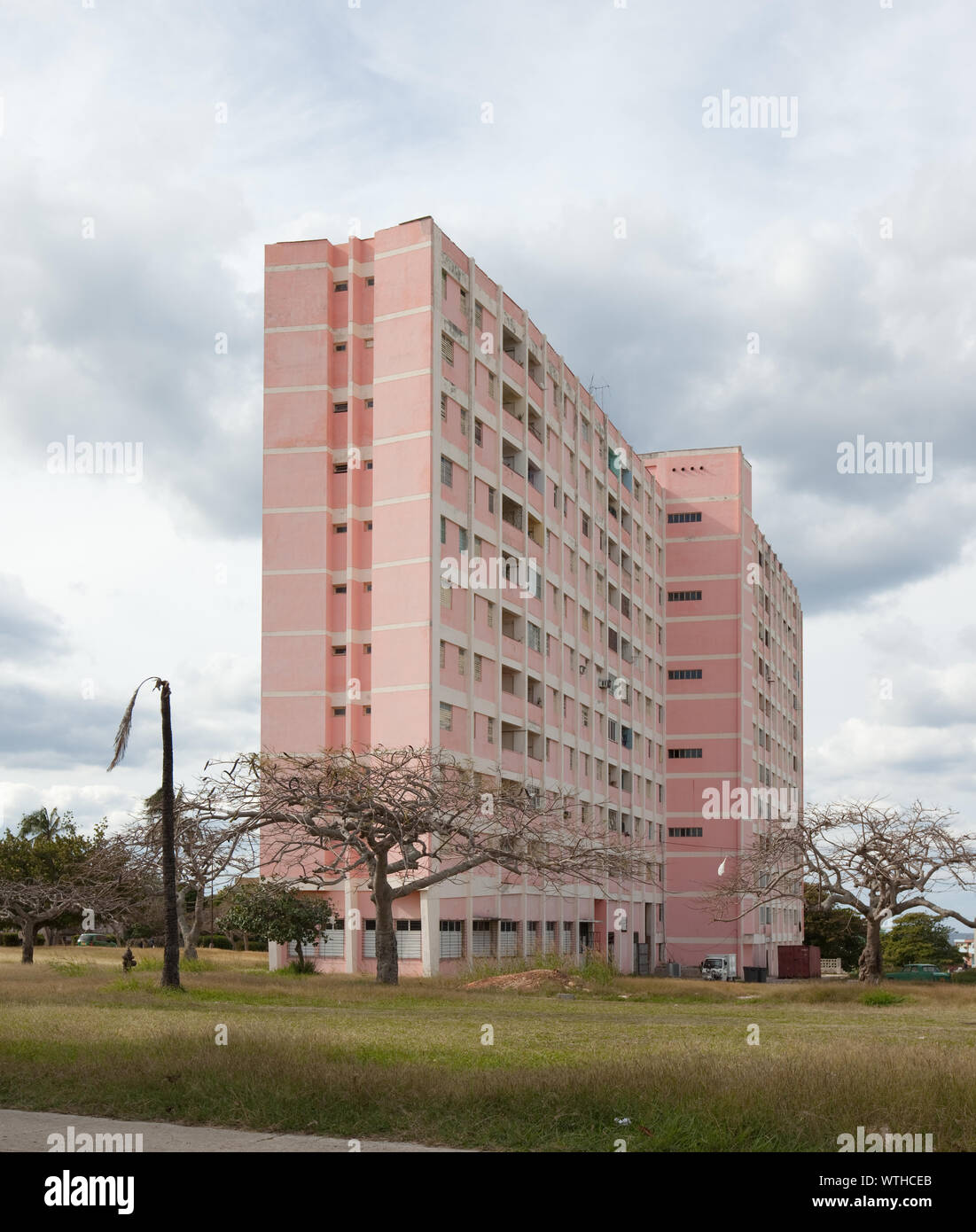 Modern apartment building in the Miramar section of Havana, Cuba Stock ...