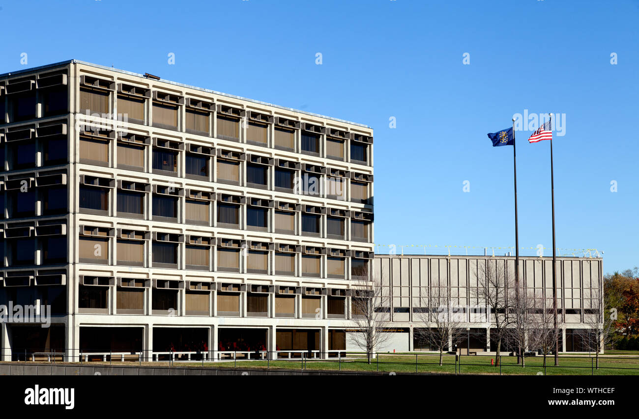 Modern architecture in Columbus, Indiana Stock Photo - Alamy