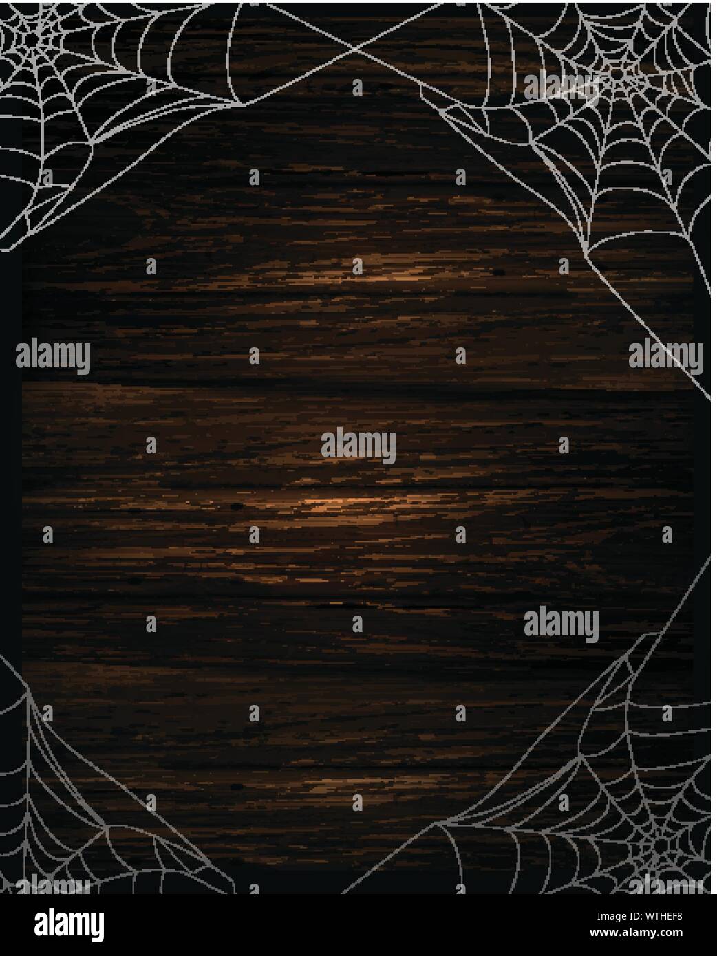 spider and webs over grunge wooden background vector Stock Vector Image ...