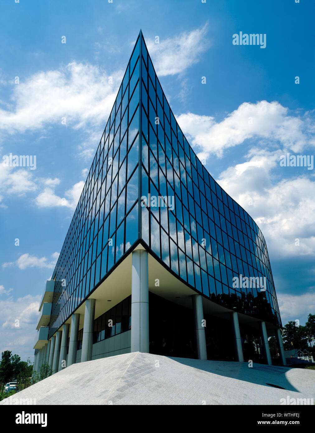 Modern office building, photographed in the 1980s Stock Photo - Alamy