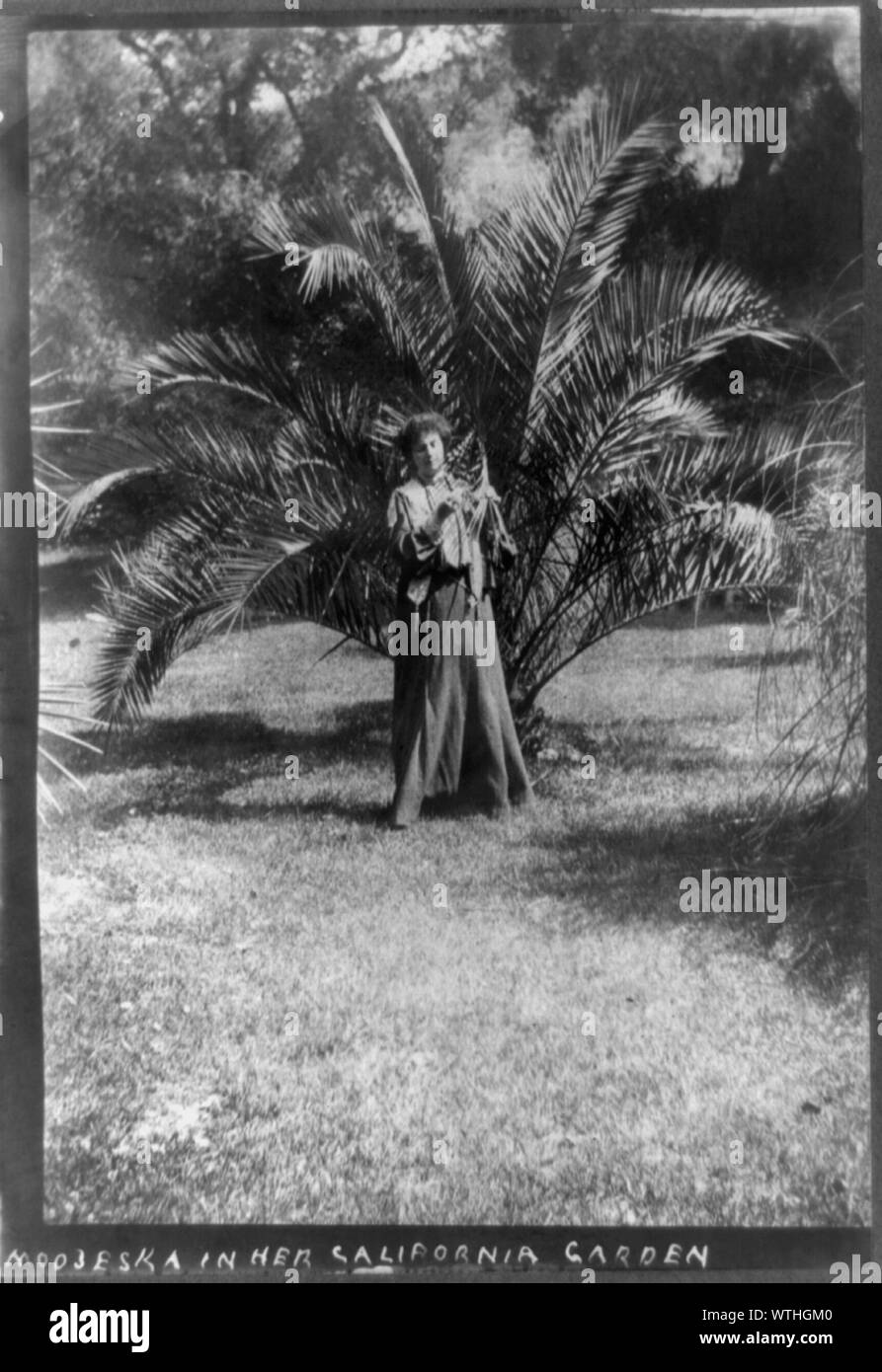 Modjeska in her California garden Stock Photo - Alamy