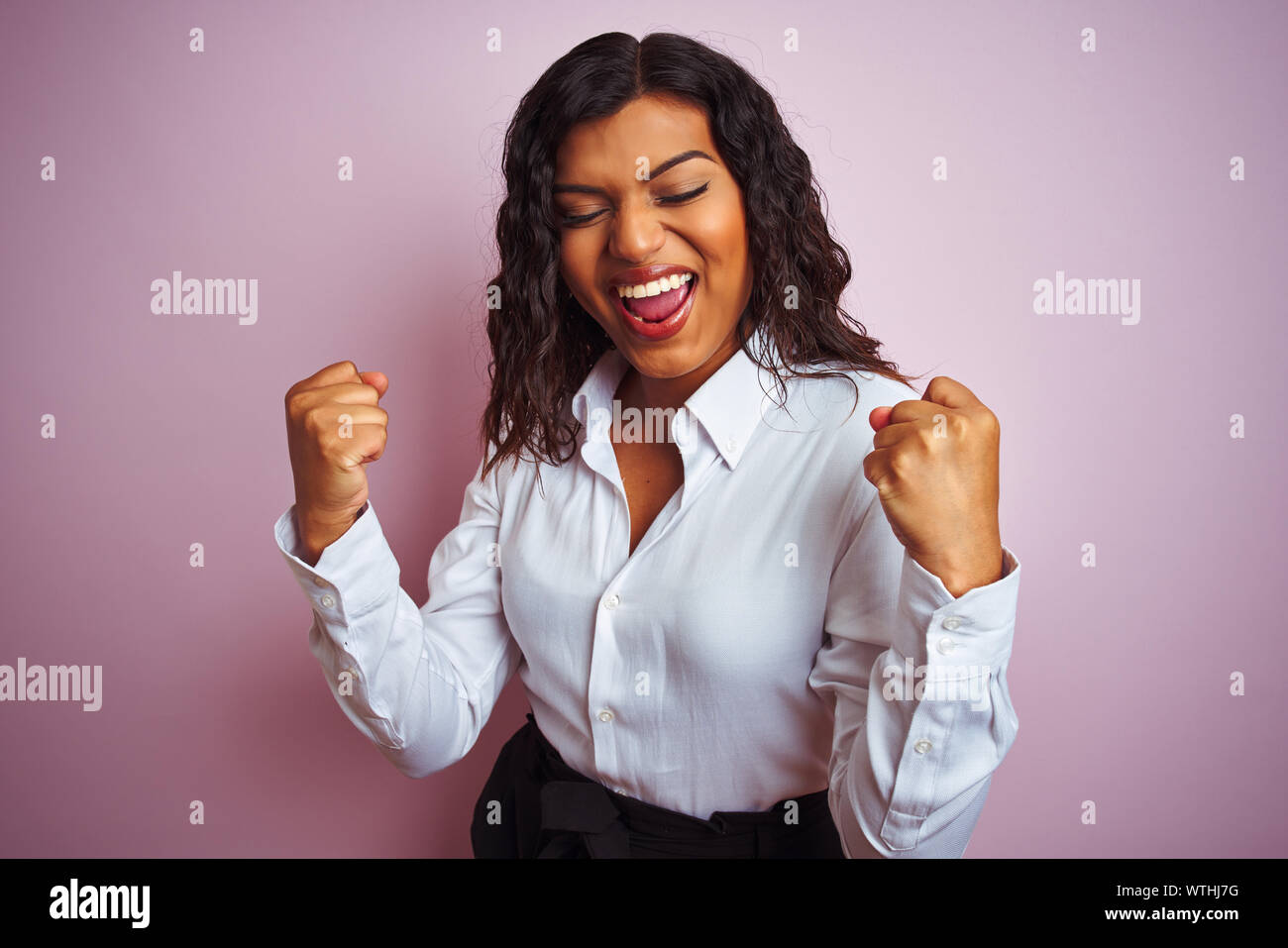 Beautiful transsexual transgender elegant businesswoman over isolated ...