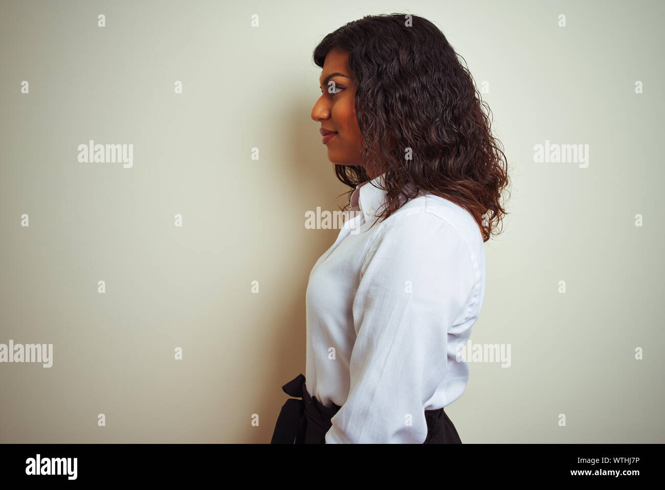 Beautiful transsexual transgender elegant businesswoman over isolated ...