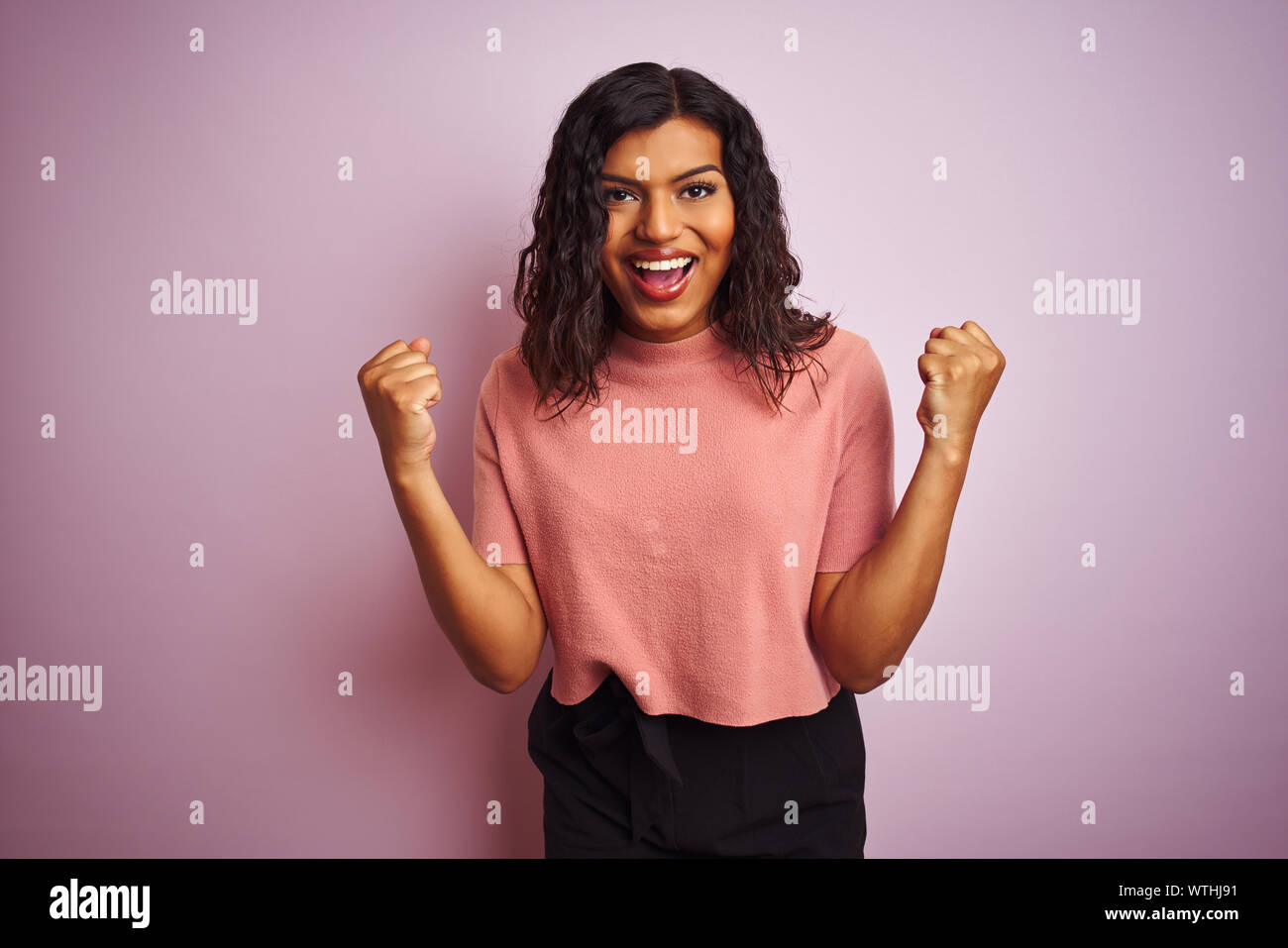 Young beautiful transsexual transgender elegant woman over isolated ...