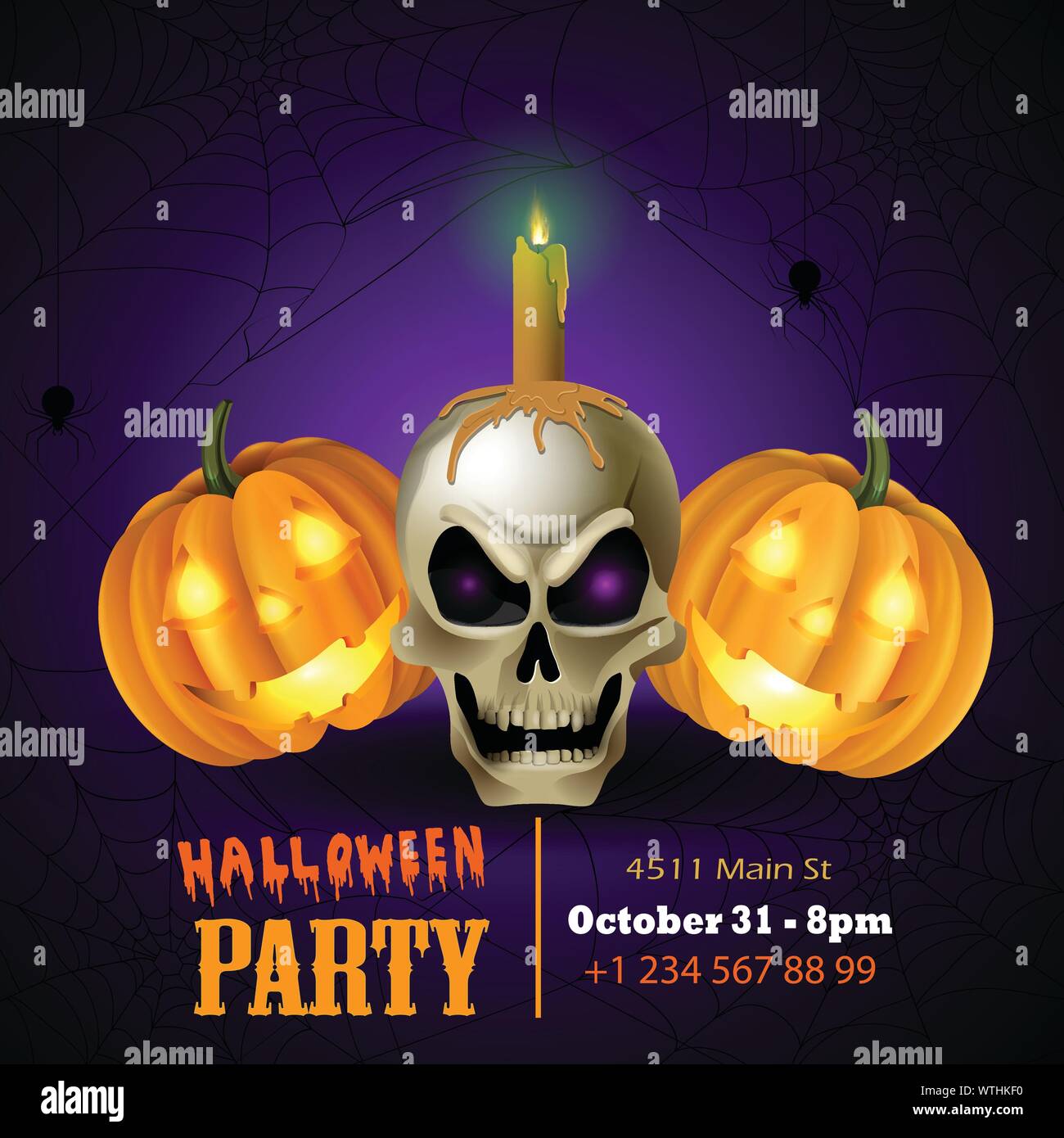 Halloween vector card or background. Vector art Stock Vector Image ...