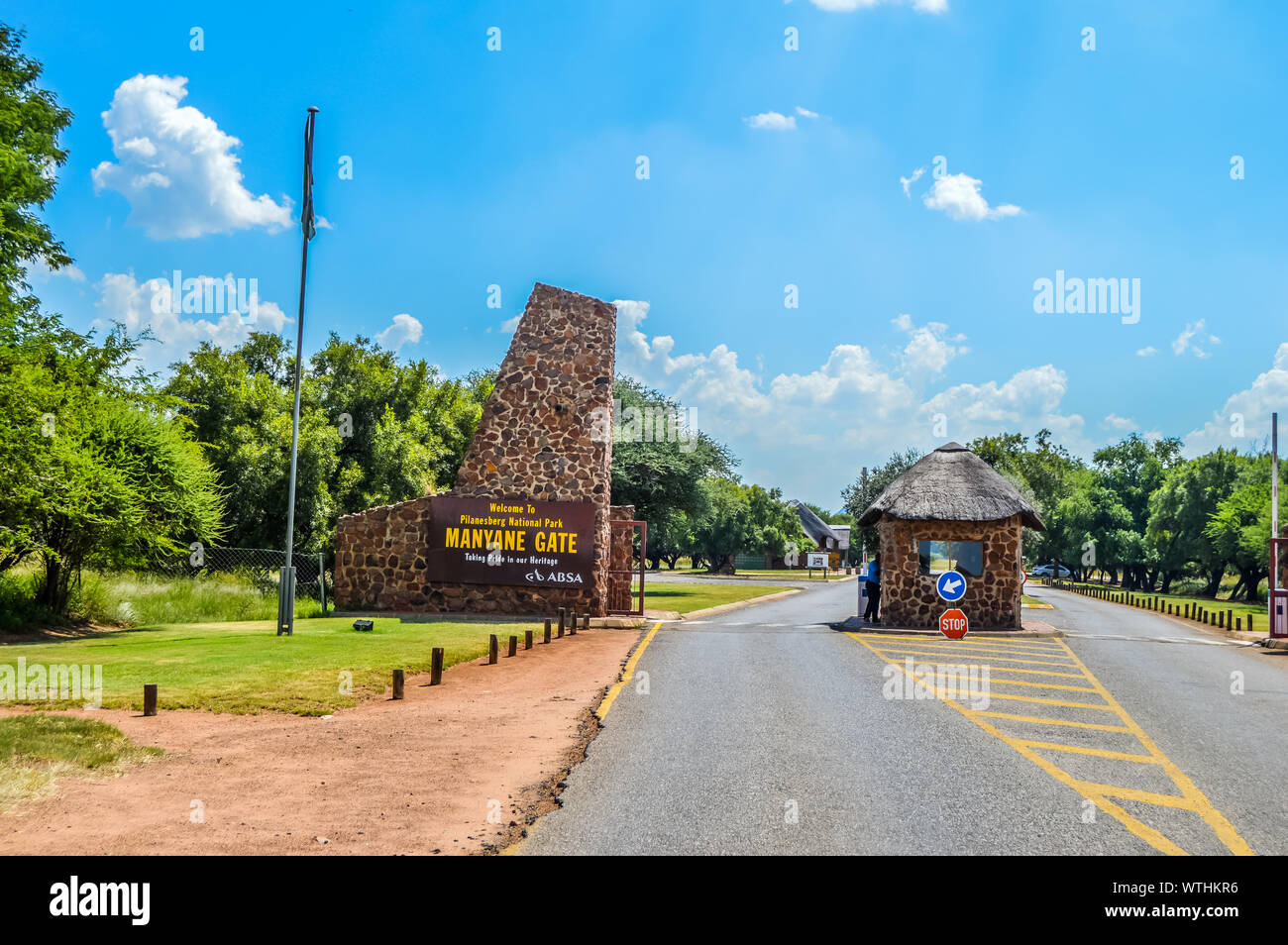 Pilanesberg Manyane entrance gate to the big five naturereserve in ...