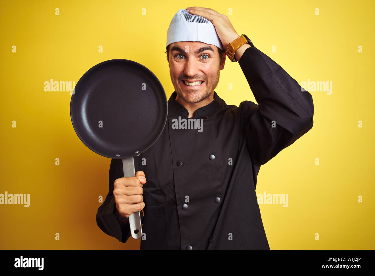 Portrait shocked male chef cook hi-res stock photography and images - Alamy