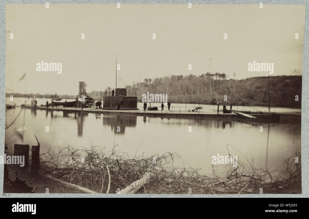 Monitor Lehigh in Trent's Reach, James River, Va., just below ...