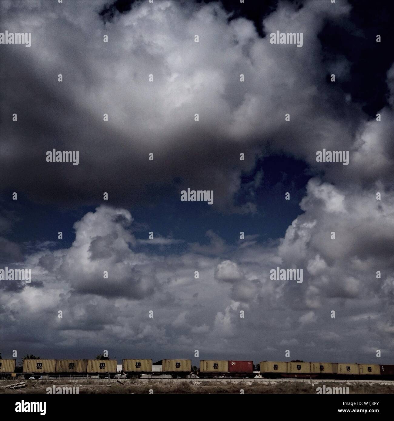 Freight train side view hi-res stock photography and images - Alamy