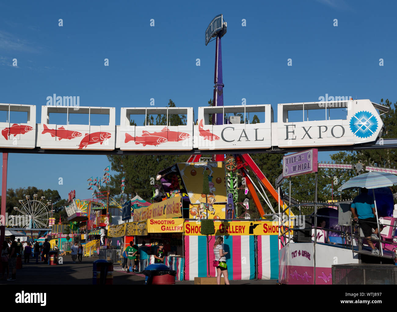 Monorail and arcade games at the 2012 California State Fair held in ...