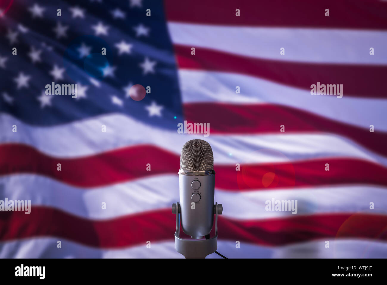 Microphone flag hi-res stock photography and images - Alamy