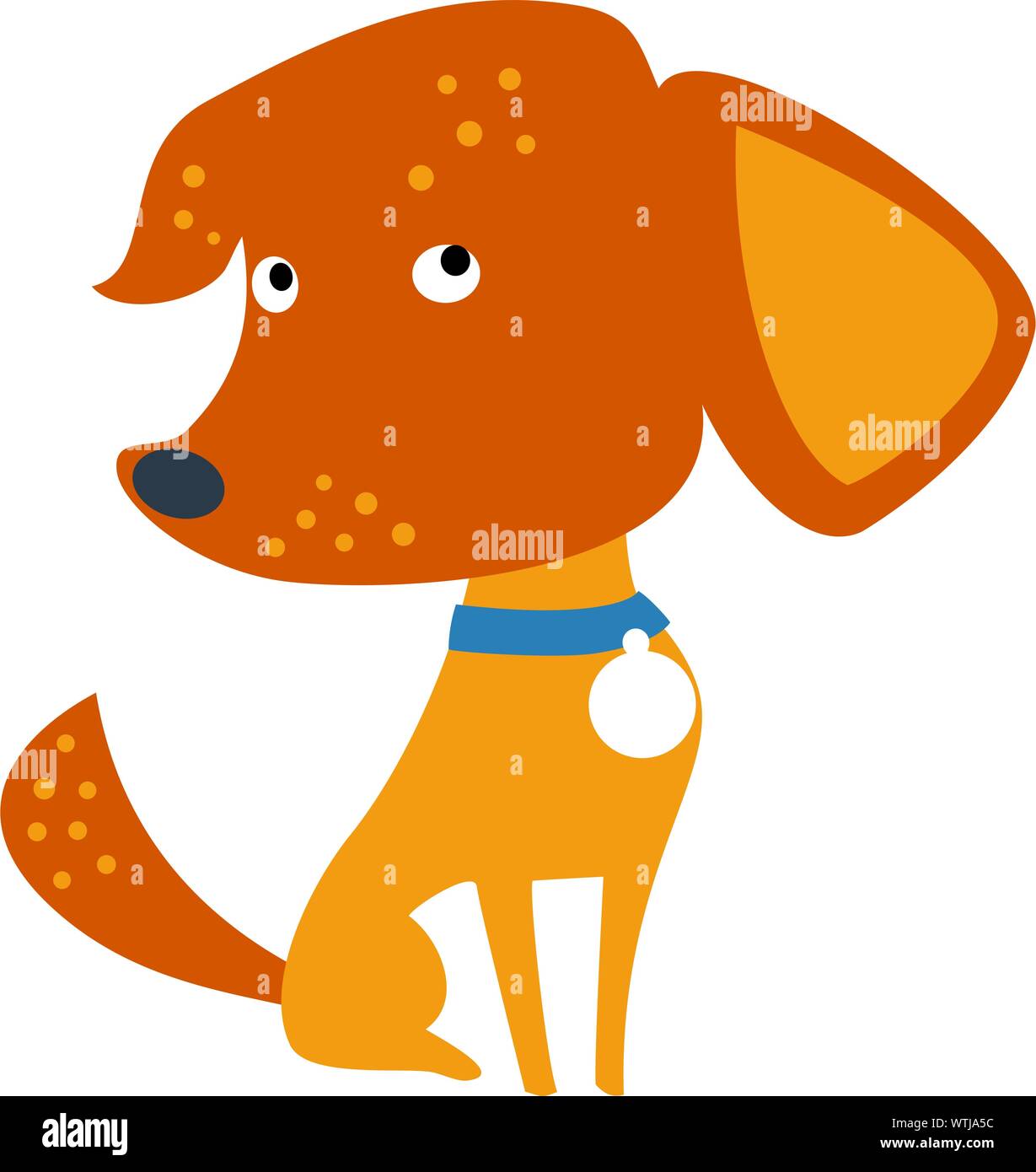 Mixed breed terrier sitting Stock Vector Images - Alamy