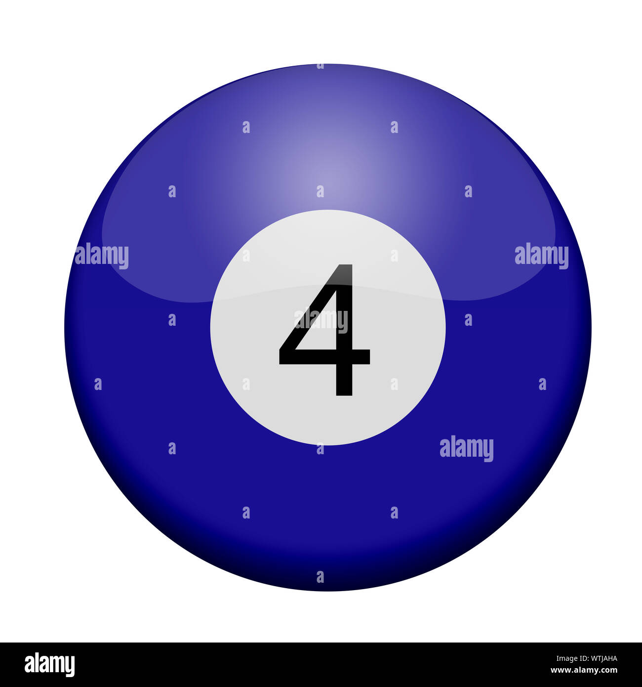 Illustration of a colored billiard ball Stock Photo - Alamy