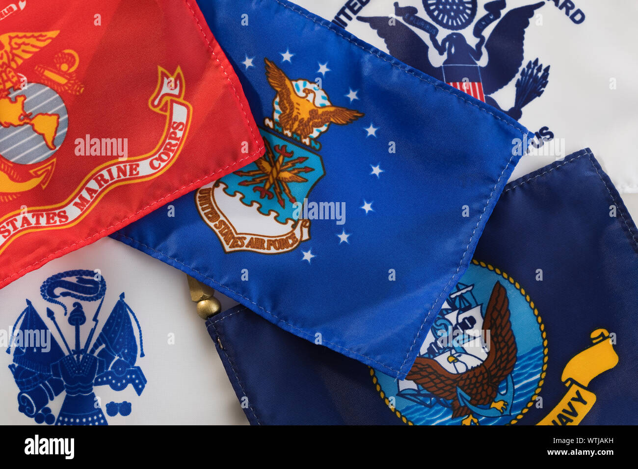Various US military banners Stock Photo - Alamy