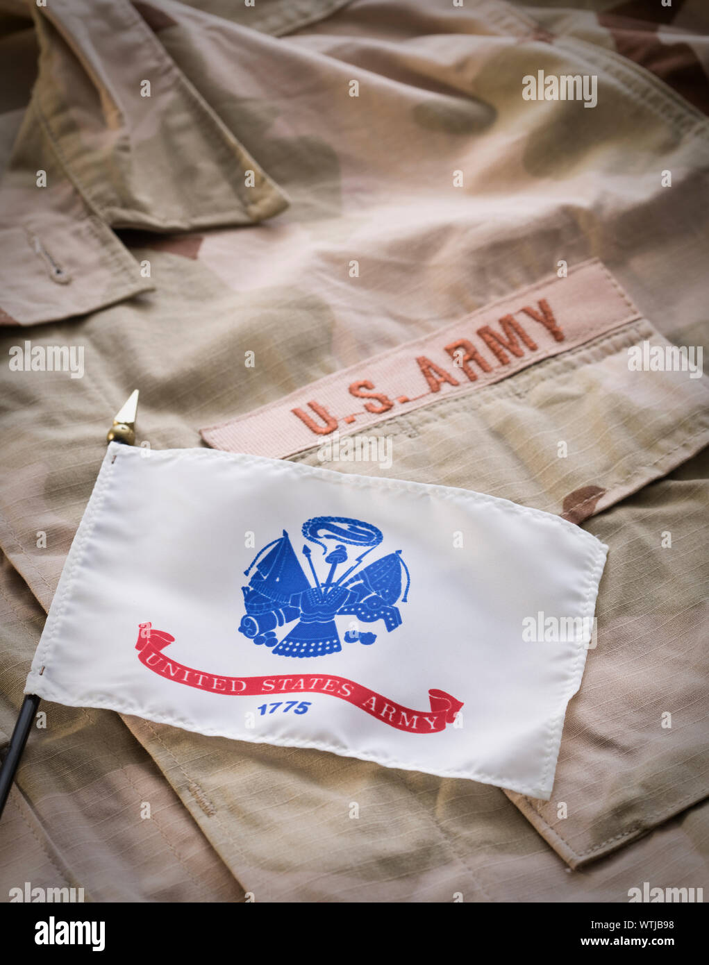 US army uniform with banner Stock Photo - Alamy
