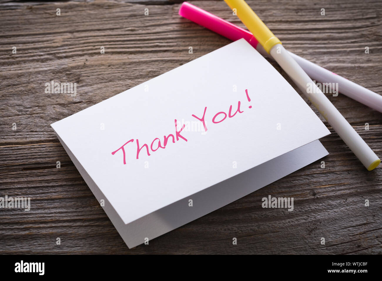 Thank you note Stock Photo - Alamy