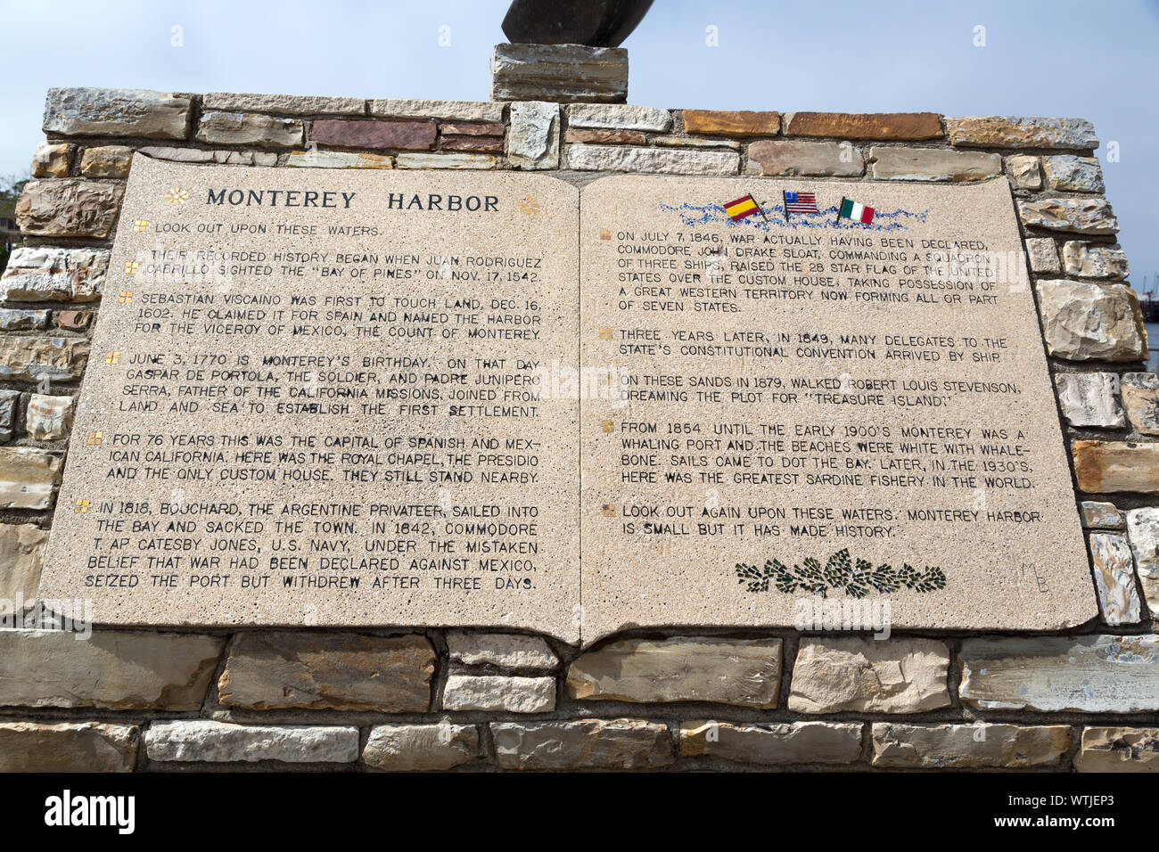 Monterey Harbor sign, Monterey, California Stock Photo - Alamy