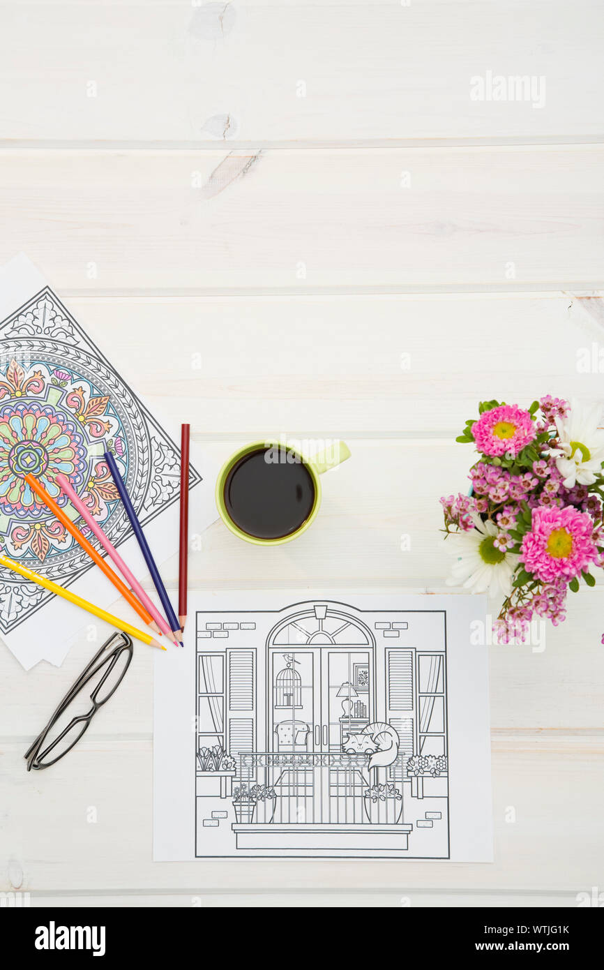 Cat coloring book page hi-res stock photography and images - Alamy