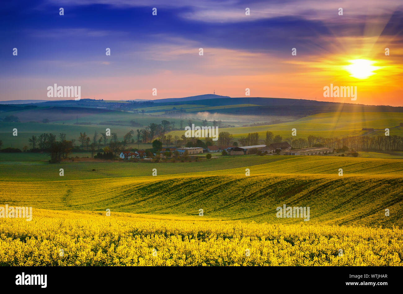 Rural spring landscape Stock Photo - Alamy