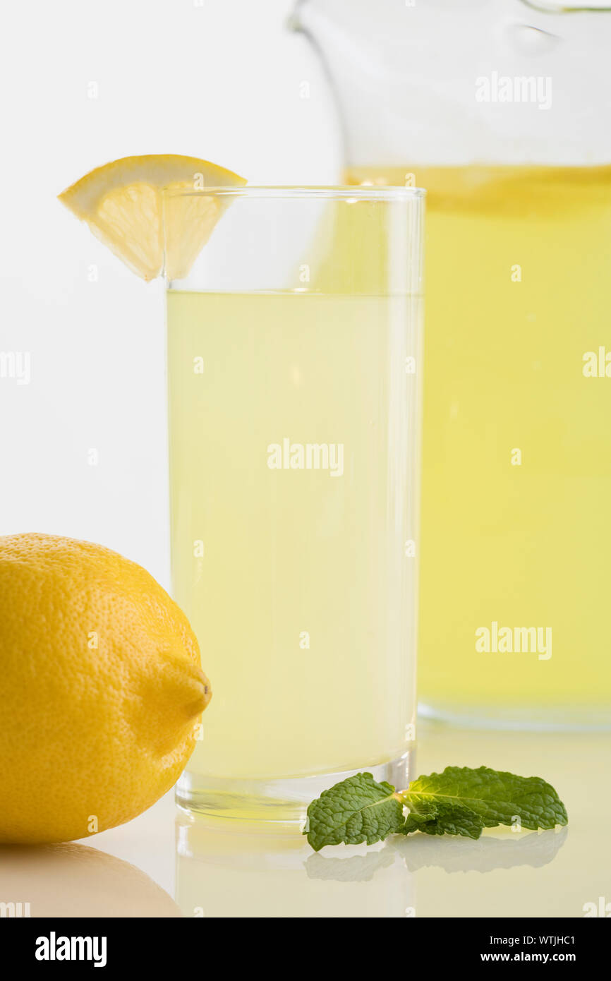 Lemonade in glass Stock Photo - Alamy