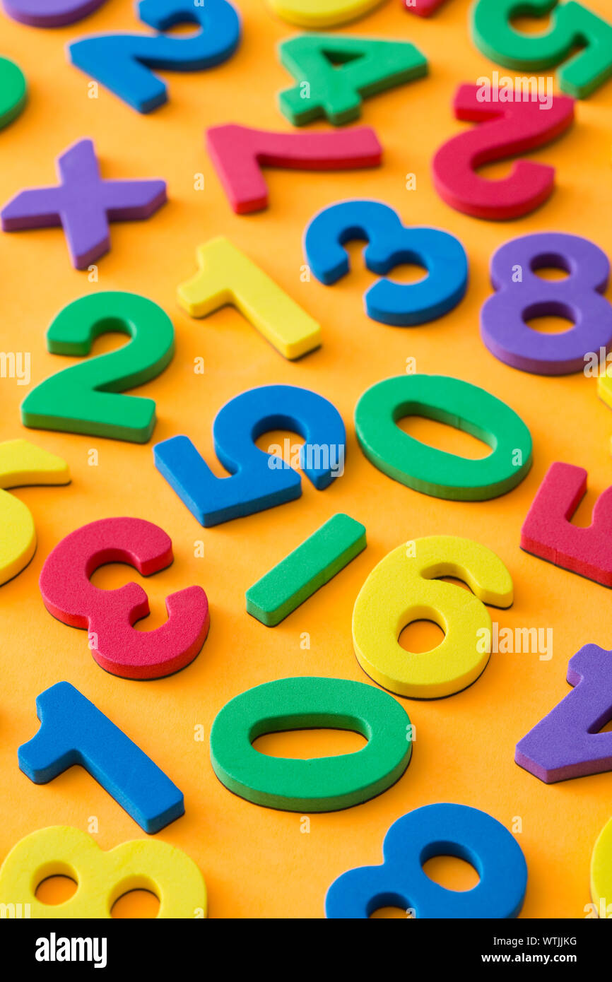Colorful toy numbers Stock Photo - Alamy