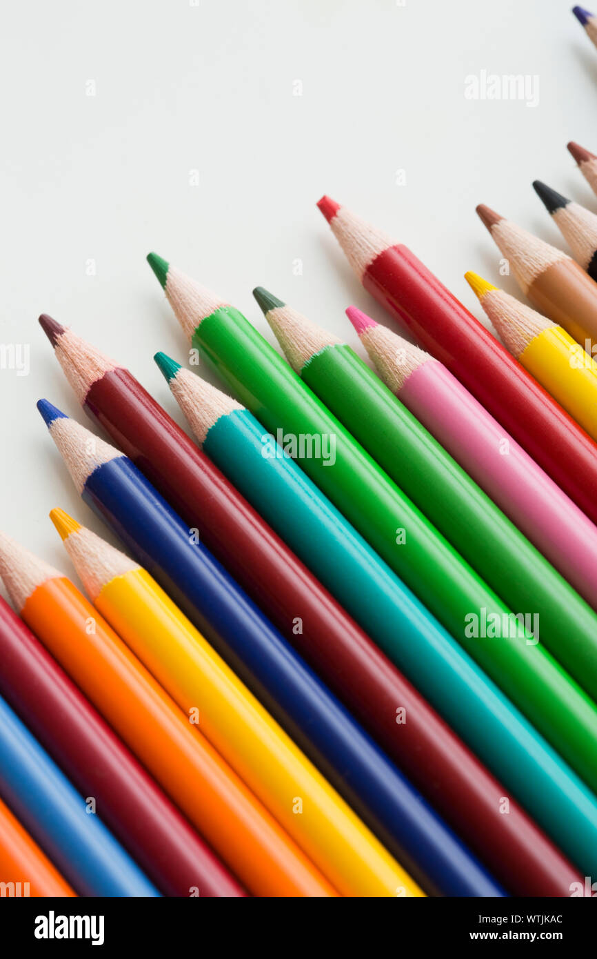 Colored pencil still life in hi-res stock photography and images - Alamy