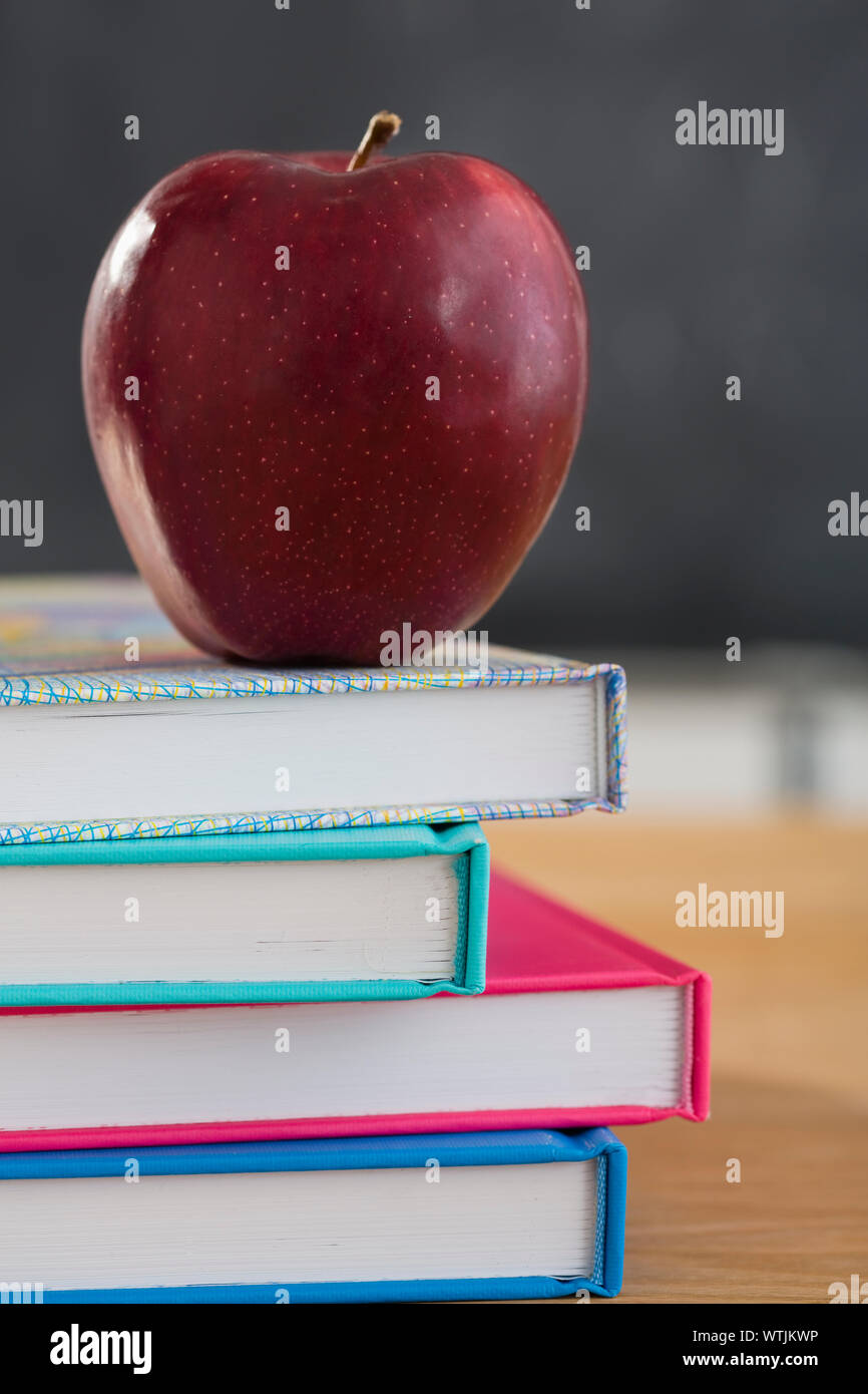 Apple On Top Stack Books High Resolution Stock Photography and Images ...