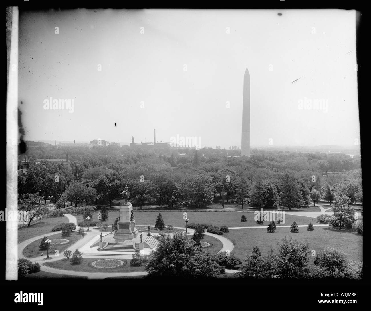 Monument & Sherman Statue from Treasury, [Washington, D.C.]; Monument ...