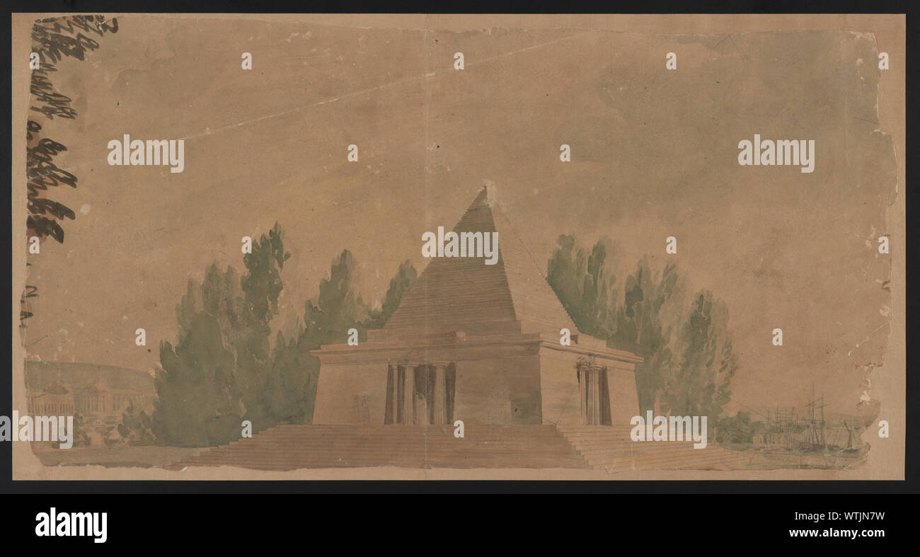Monument (Washington Monument), Washington, D.C. Rendered perspective ...