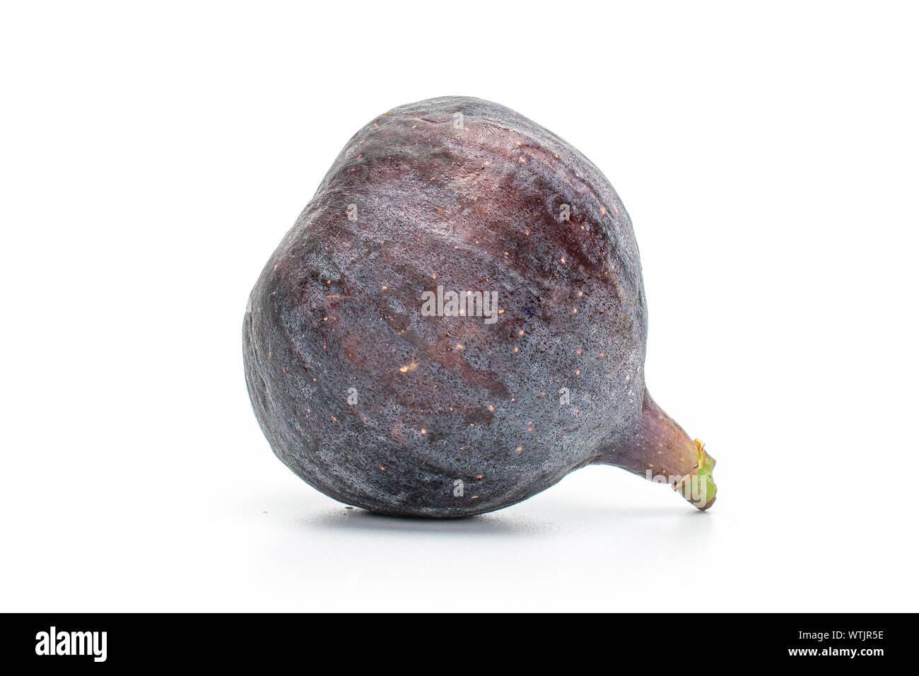 One whole ripe fresh fig fruit isolated on white background Stock Photo ...