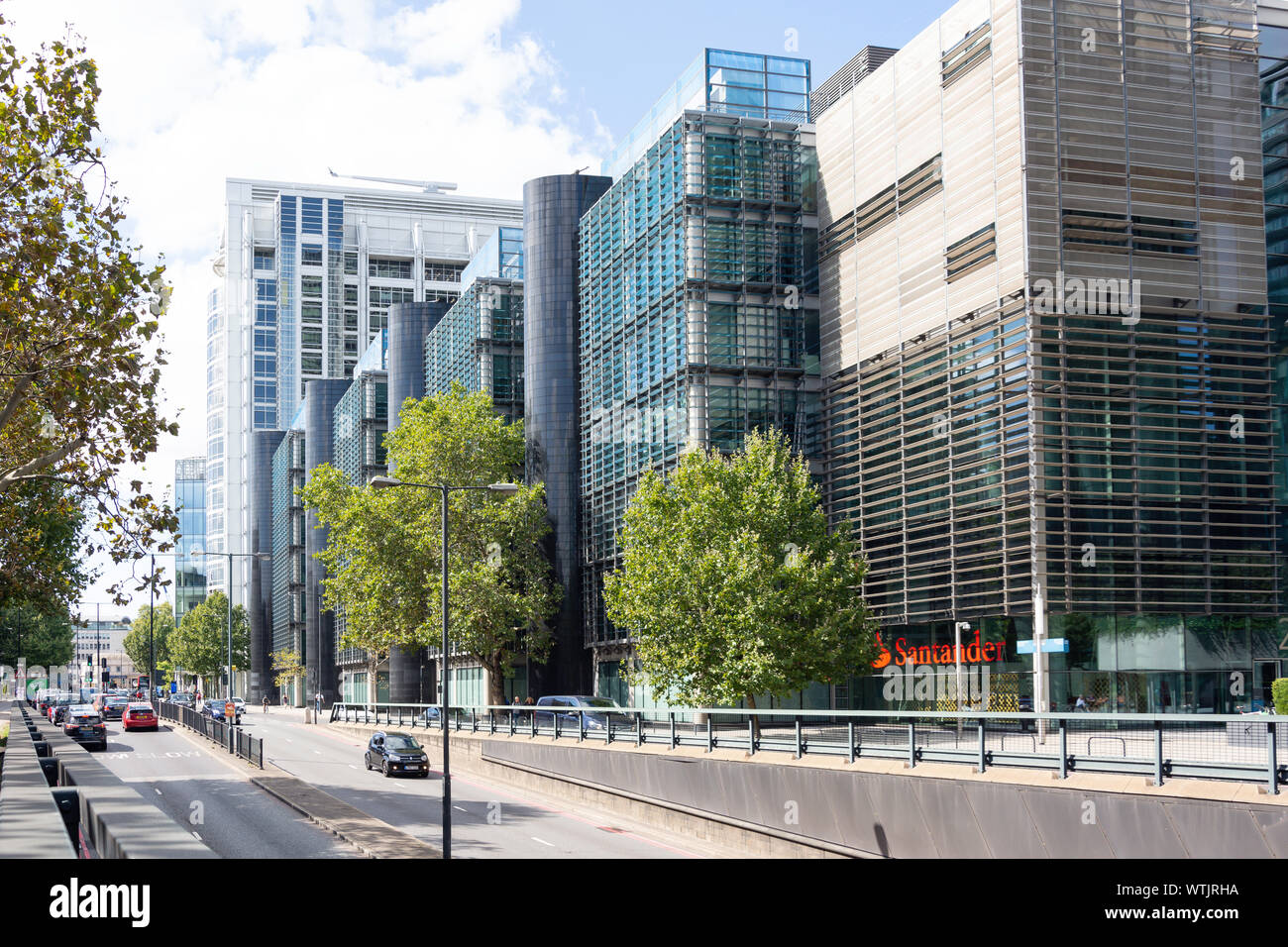 Underpass traffic modern architecture high rise regents place e hi-res ...