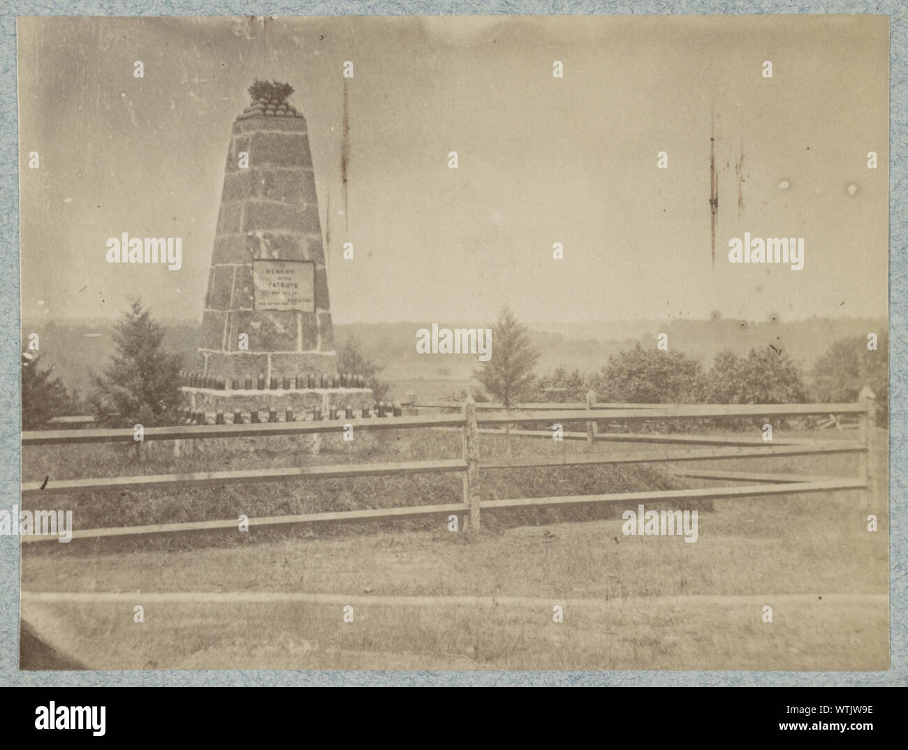 Monument on battle-field of Groveton, Va Stock Photo - Alamy