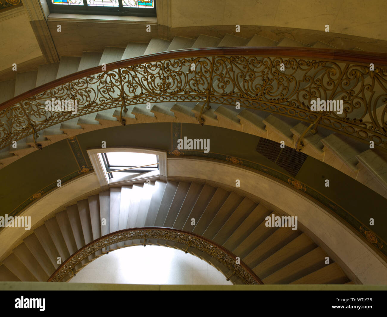 Monumental stair, Birch Bayh Federal Building, Indianapolis, Indiana ...